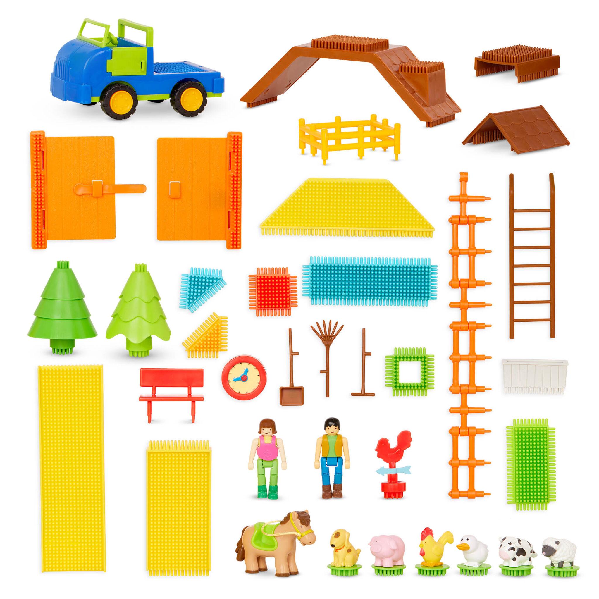 Bristle Blocks Farm Set | Building Block Set | Battat