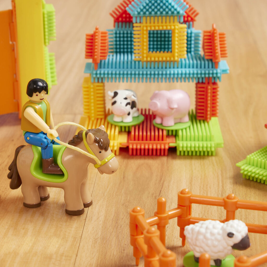 Bristle Blocks Farm Set | Building Block Set | Battat