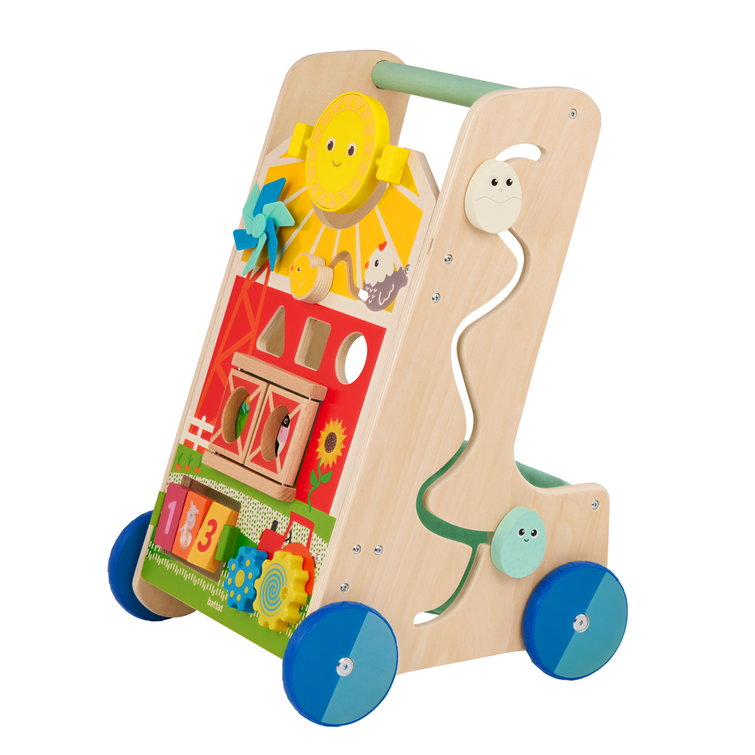 Farm Footsteps | Wooden Activity Walker | Battat
