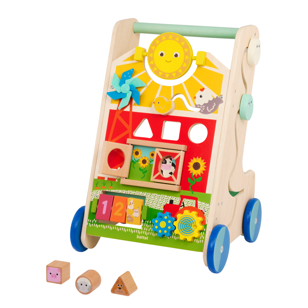 Farm Footsteps | Wooden Activity Walker | Battat