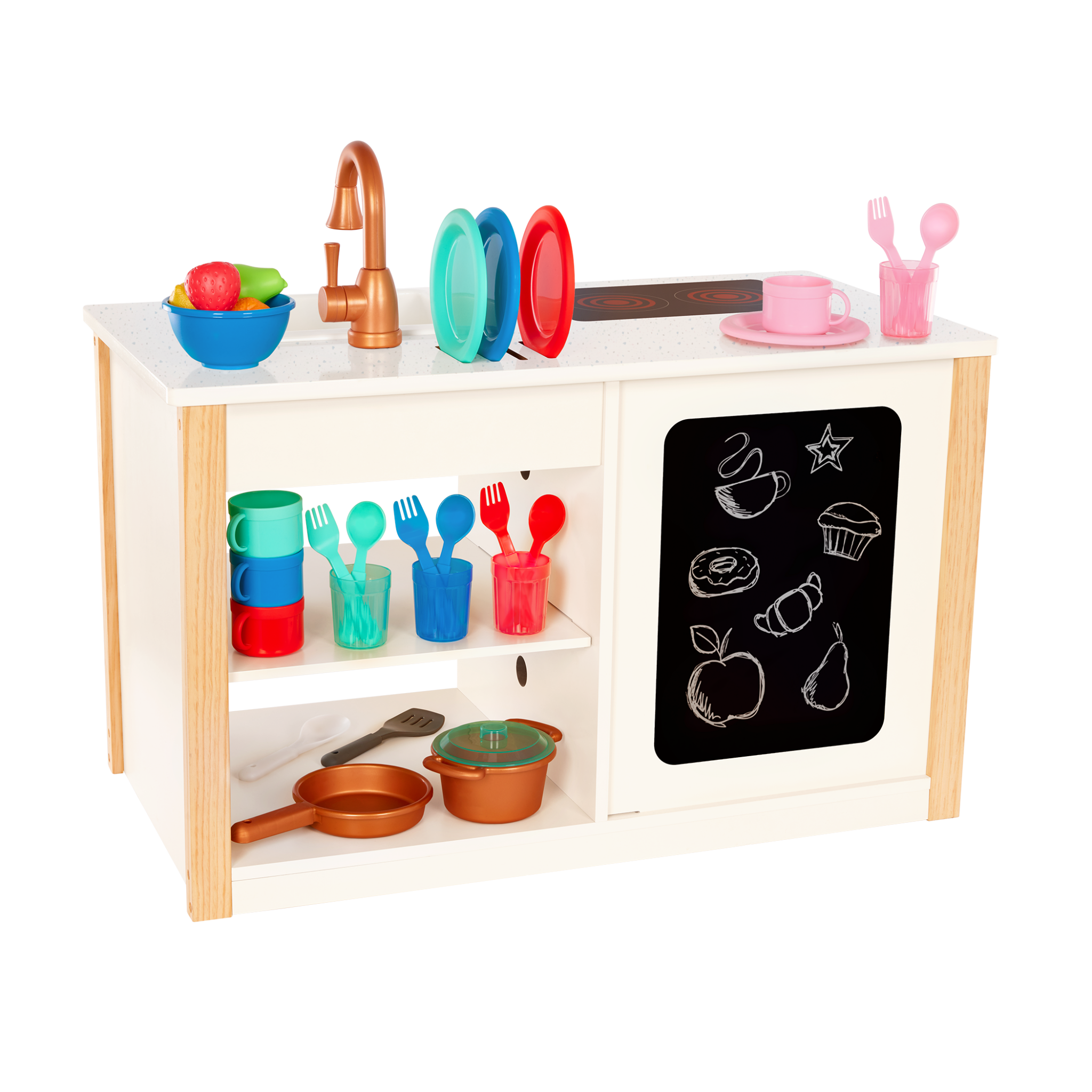 Two n' One Kitchen Café | Wooden Play Kitchen | Battat