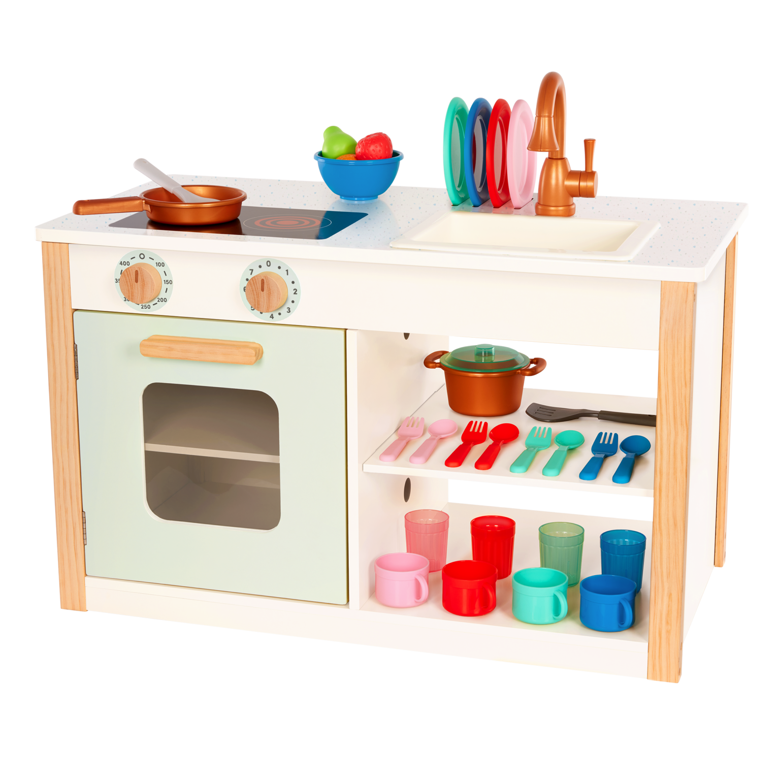 Two n' One Kitchen Café | Wooden Play Kitchen | Battat