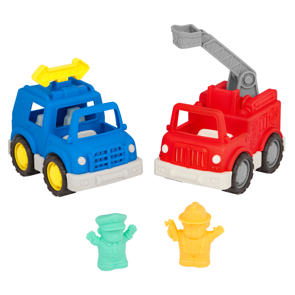 Tough Truckies – Emergency Set | Toy Emergency Vehicles | Battat
