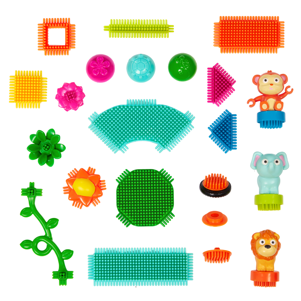 Jungle Adventure Bucket | 54-Piece Building Block Set | Battat