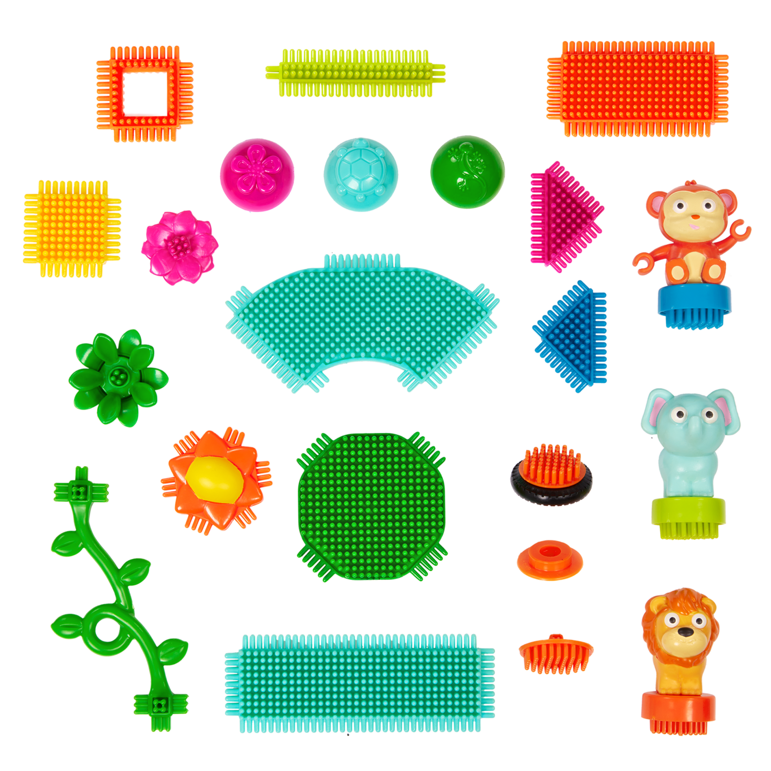 Jungle Adventure Bucket | 54-Piece Building Block Set | Battat