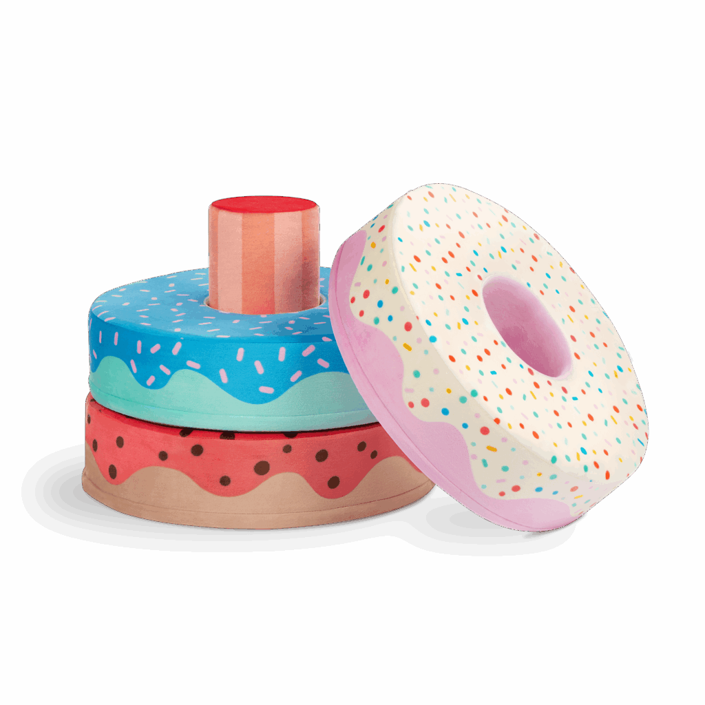 Squishy Stack Donuts | Sweet Retreat | Stacking Foam Donut Set | Battat