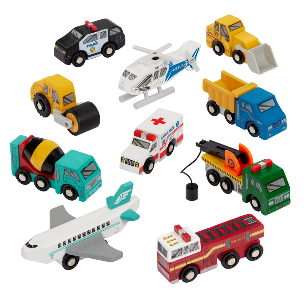 Surprise Wooden Vehicle | Wooden Toy Vehicle Assortment | Battat