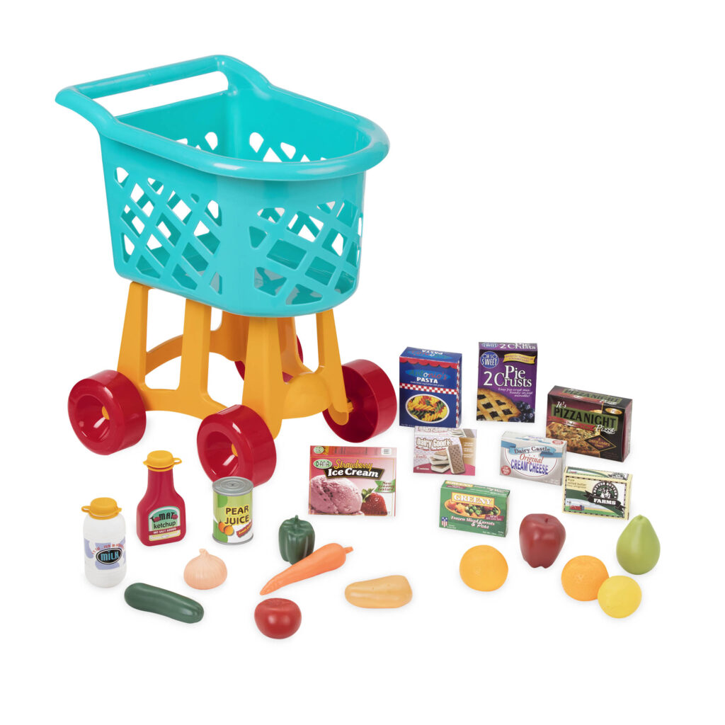 Grocery Cart | Toy Grocery Cart Playset | Battat