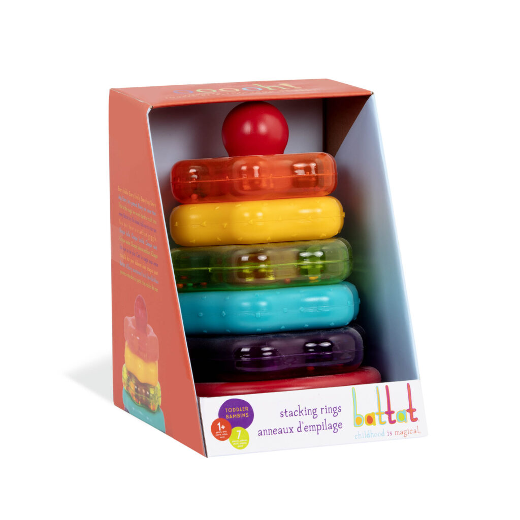 Stacking Rings | Colorful Rings with Post | Battat