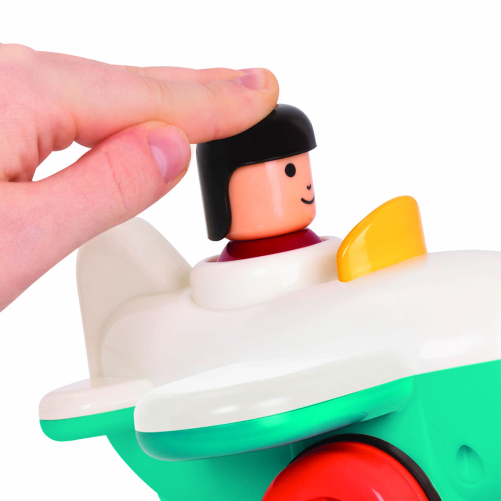 Pump and Go Airplane & Train | Push and Go Toy Vehicles | Battat