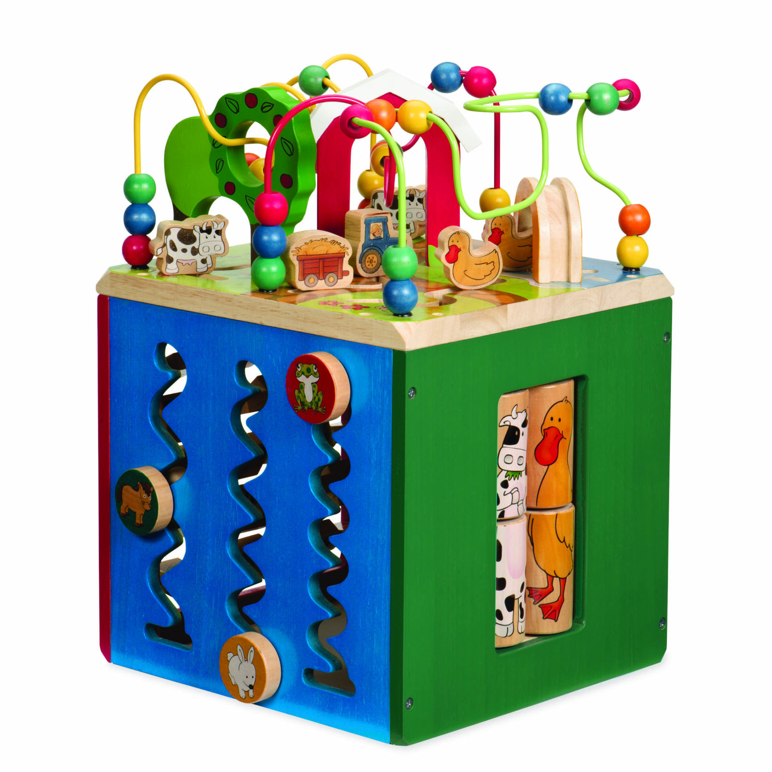 Farm Activity Cube | Wooden Activity Center | Battat