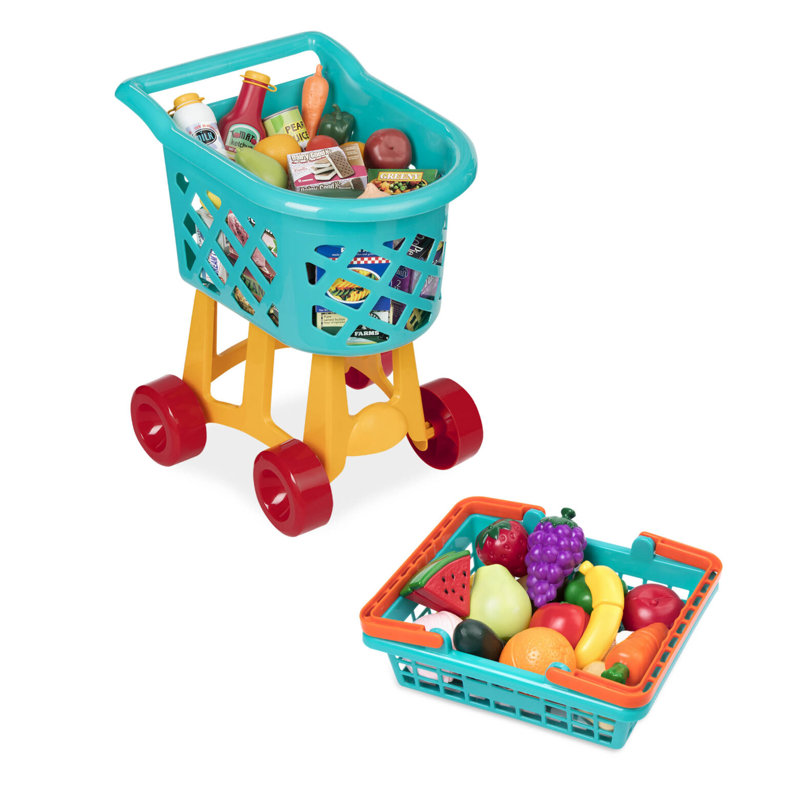 Shopping Cart & Groceries Bundle | Grocery Cart & Food Toys | Battat
