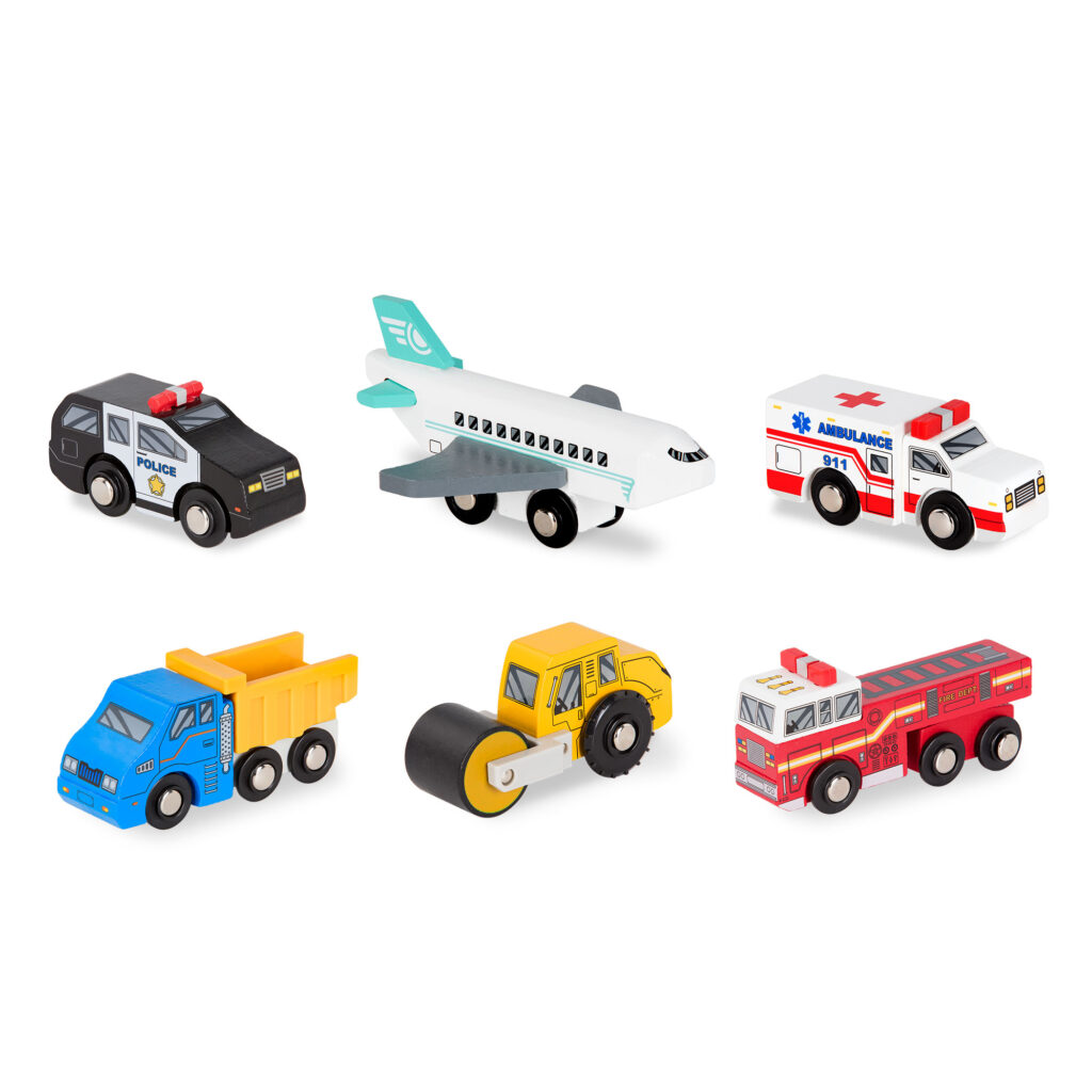 Wooden Vehicles Set 2 | Toy Vehicle Set | Battat