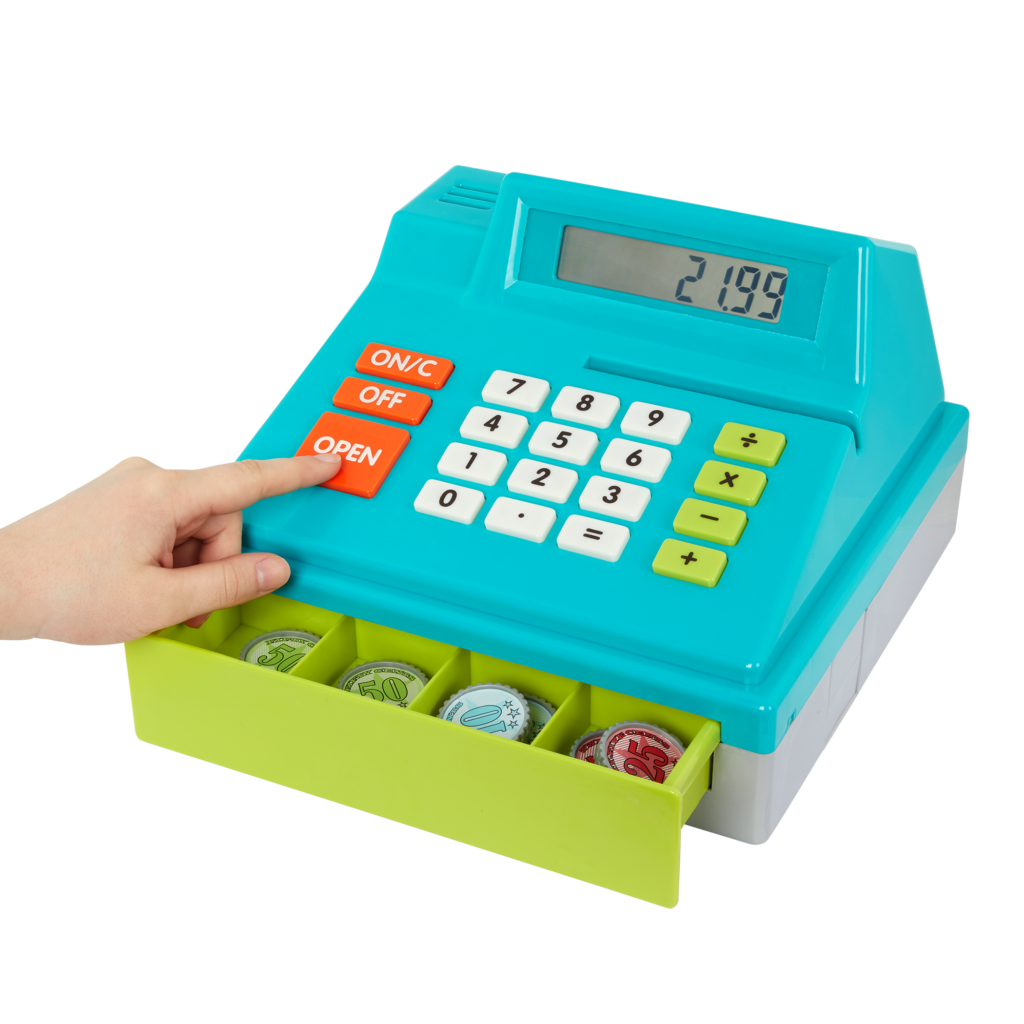 Blue Calculating Cash Register | Toy Cash Register | Battat