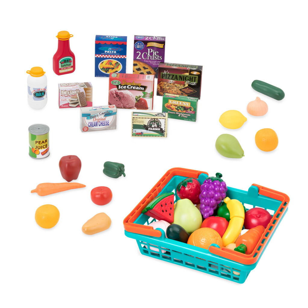 Shopping Cart & Groceries Bundle | Grocery Cart & Food Toys | Battat