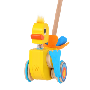 Quack & Go Duck | Wooden Push Toy | Battat