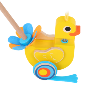 Quack & Go Duck | Wooden Push Toy | Battat