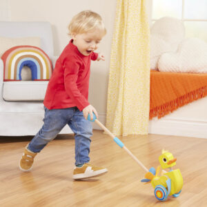 Quack & Go Duck | Wooden Push Toy | Battat