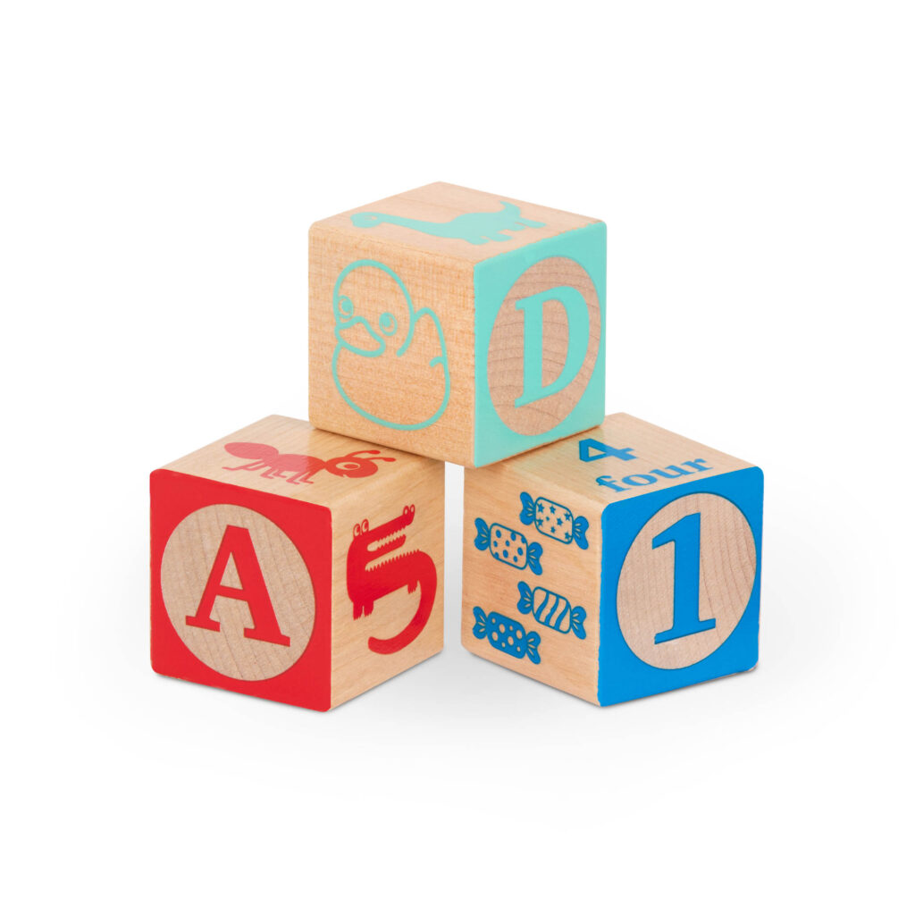 ABC Block Wagon | Wooden ABC Blocks for Toddlers | Battat