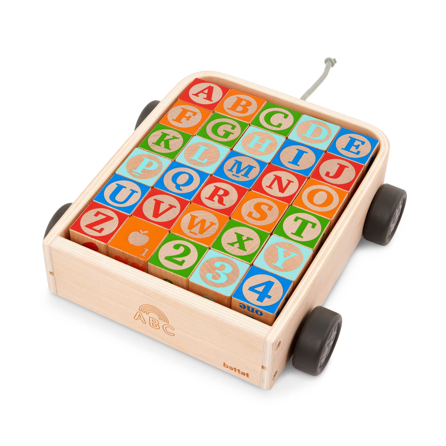 ABC Block Wagon | Wooden ABC Blocks for Toddlers | Battat