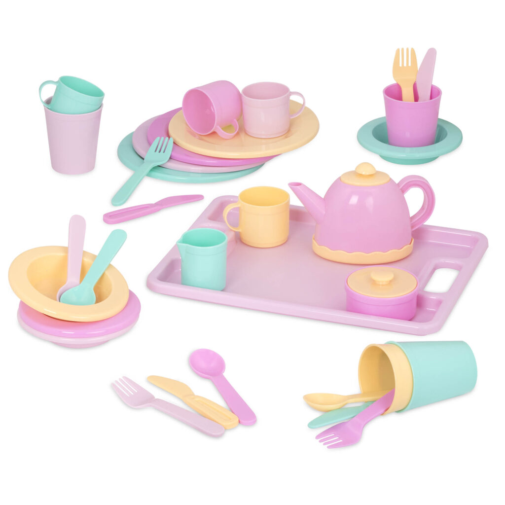 Dishes Wishes Dinnerware | Toy Plates, Cups, and Tea Set | Play Circle